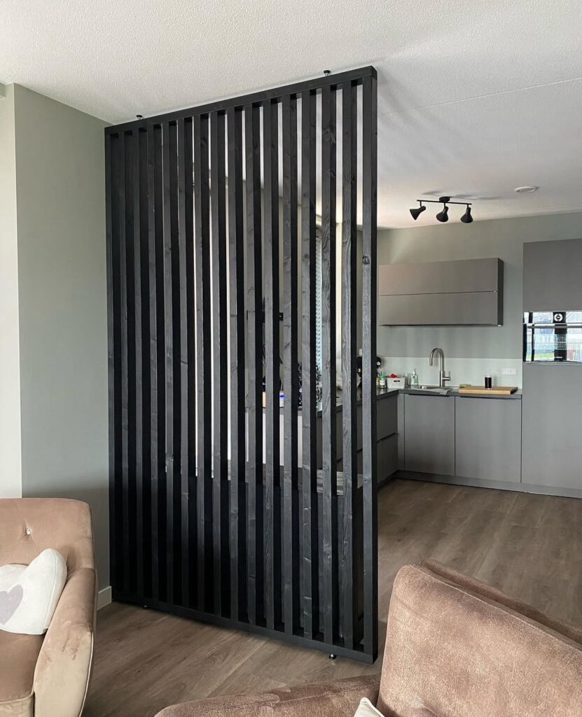 Room Divider Robuust – Louvre Verticaal – Op Maat – WP Wood Productions