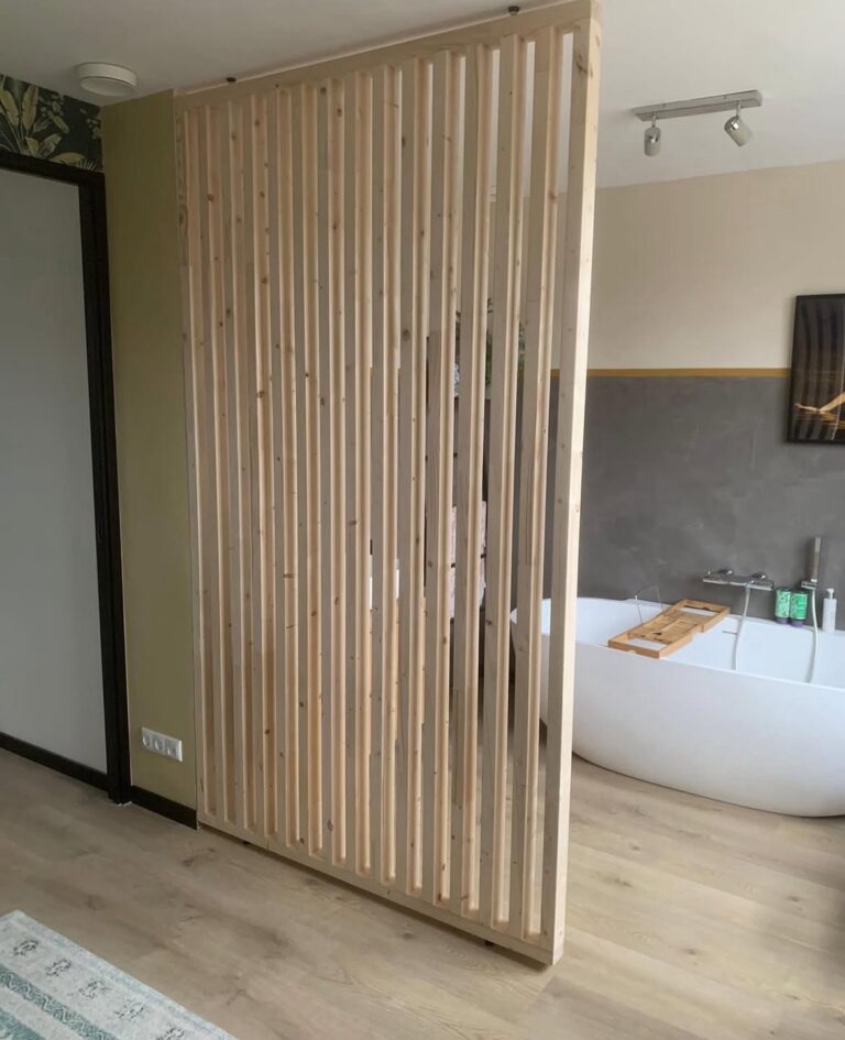 Room Divider Robuust – Louvre Verticaal – Op Maat – WP Wood Productions